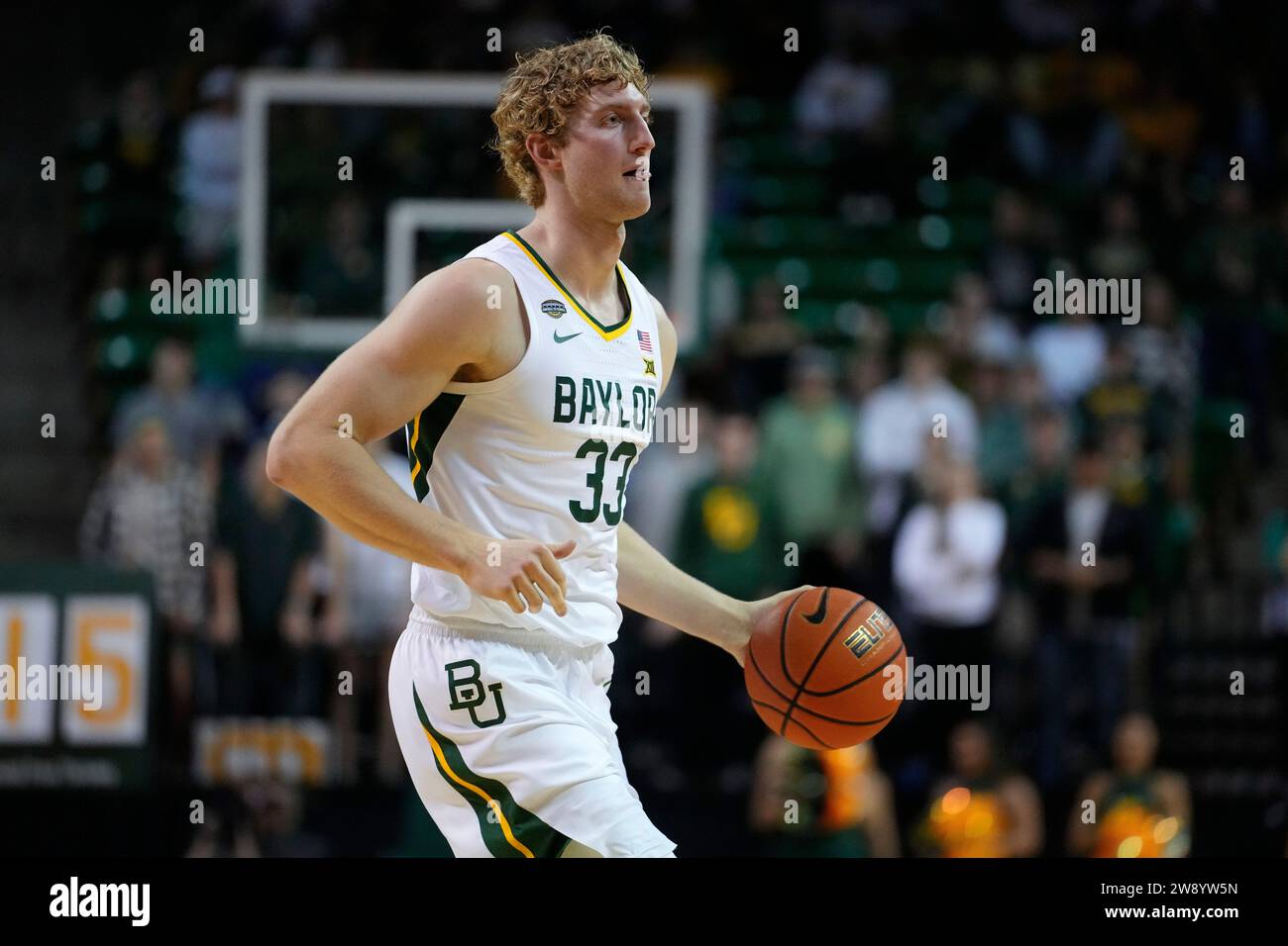 Baylor forward Caleb Lohner works the floor against Mississippi Valley ...