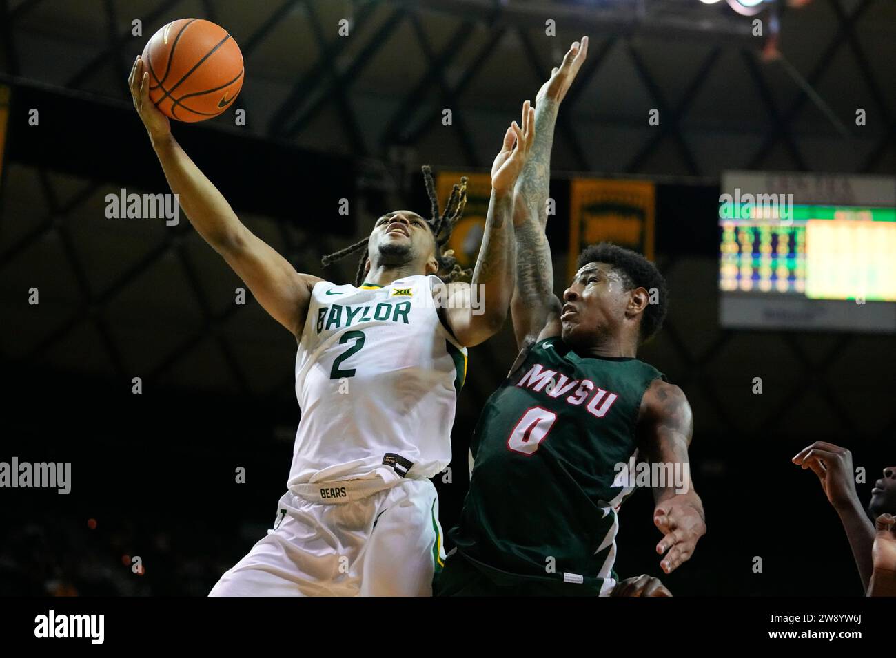 Baylor guard Jayden Nunn (2) goes up for a shot against Mississippi ...
