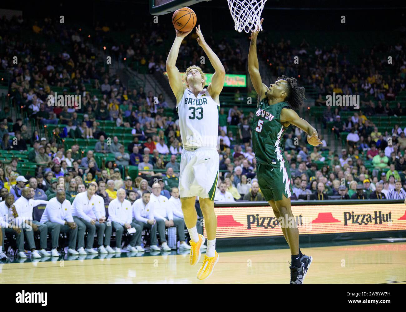 December 22 2023: Baylor Bears forward Caleb Lohner (33) shoots the ...