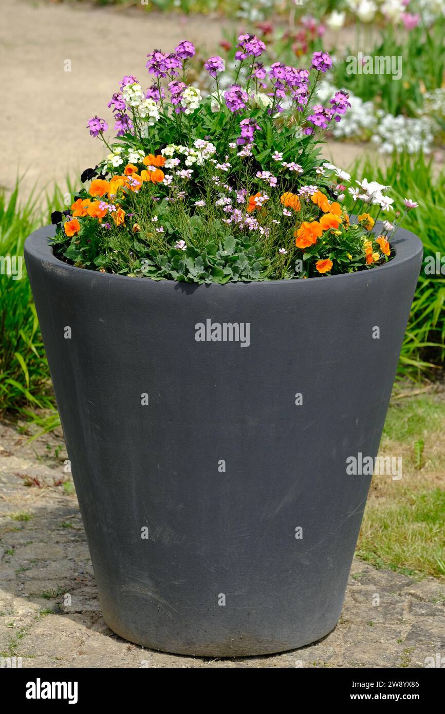 Berlin Germany - Gardens of the World - Seasonal flower container Stock ...