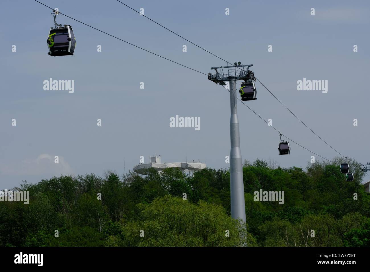Berlin Germany - Gardens of the World - Mountain Cable Car Stock Photo ...