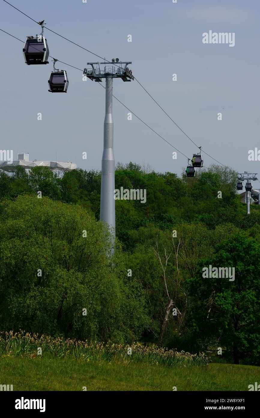 Berlin Germany - Gardens of the World - Mountain Cable Car Stock Photo ...