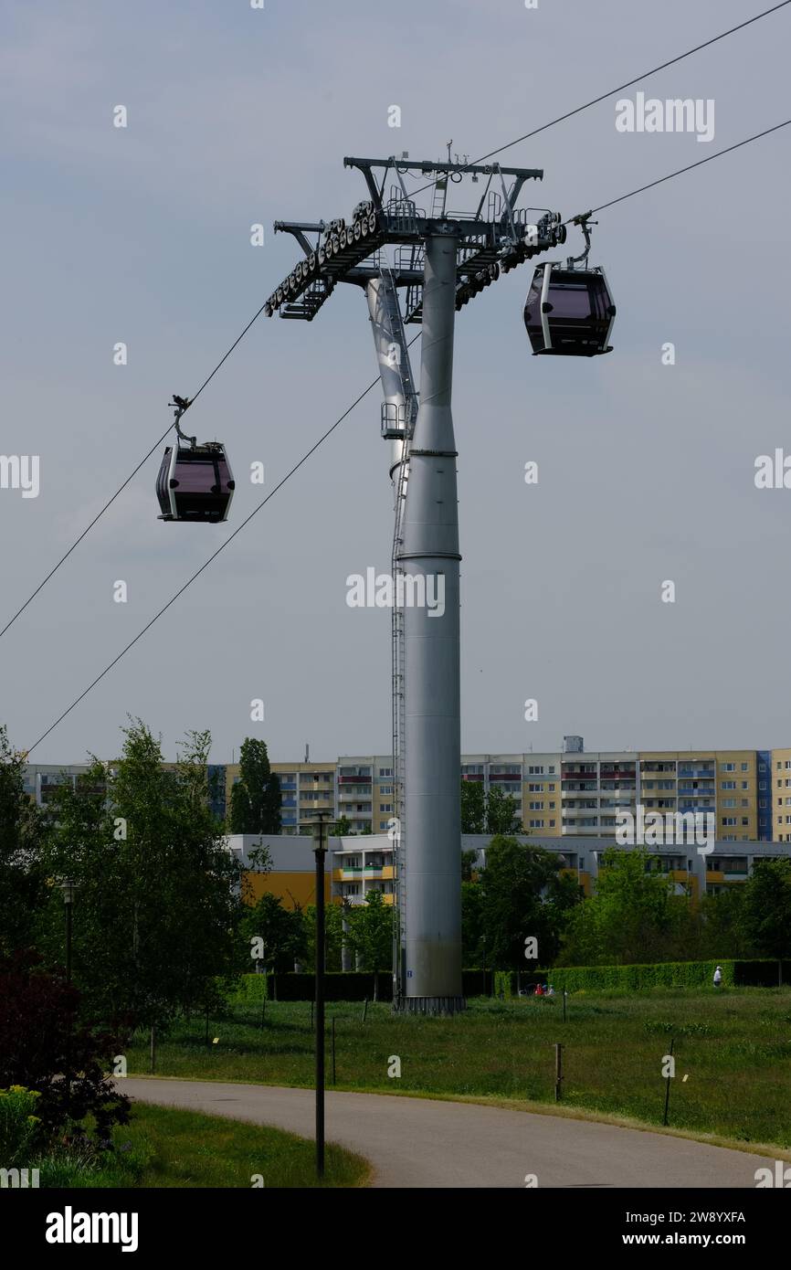 Berlin Germany - Gardens of the World - Mountain Cable Car Stock Photo ...