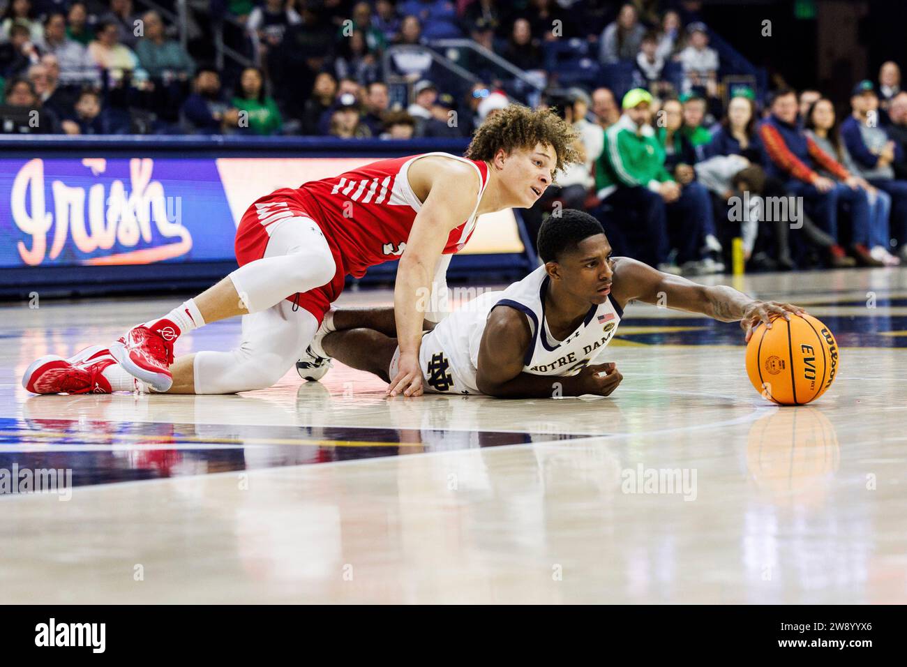 December 22, 2023: Notre Dame guard Markus Burton (3) and Marist guard ...