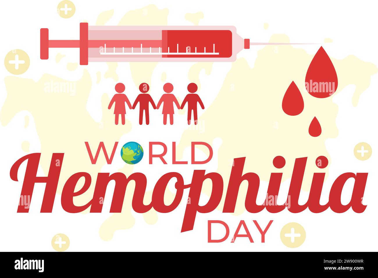 World Hemophilia Day Vector Illustration on April 17 with Red Bleeding ...