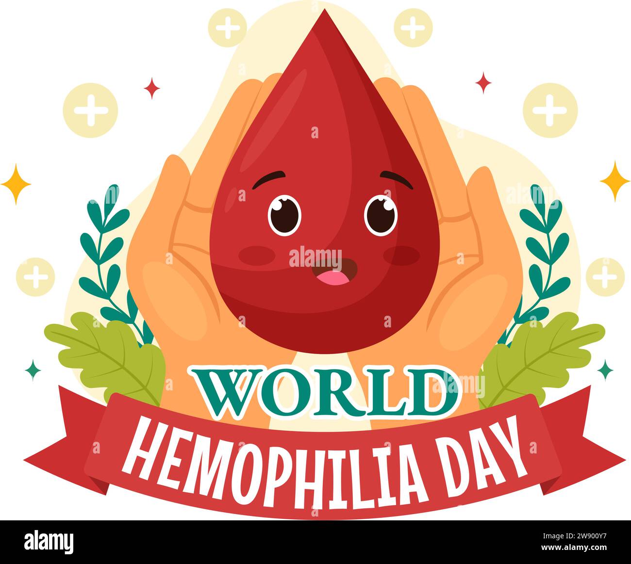 World Hemophilia Day Vector Illustration on April 17 with Red Bleeding ...