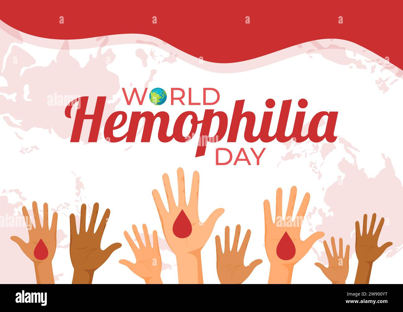 World Hemophilia Day Vector Illustration on April 17 with Red Bleeding ...