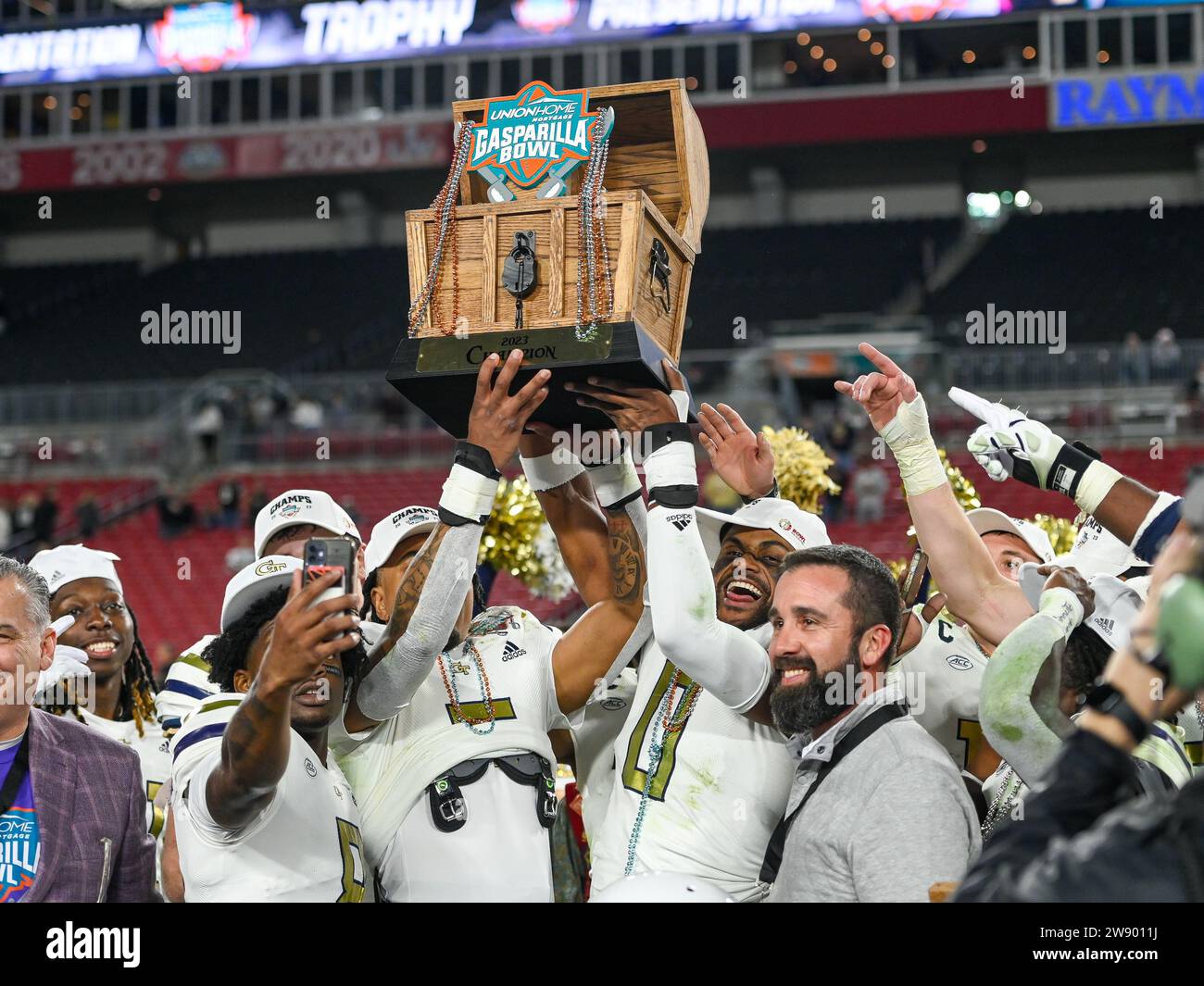 Tampa, USA. 22nd Dec, 2023. December 22, 2023: Georgia Tech players ...