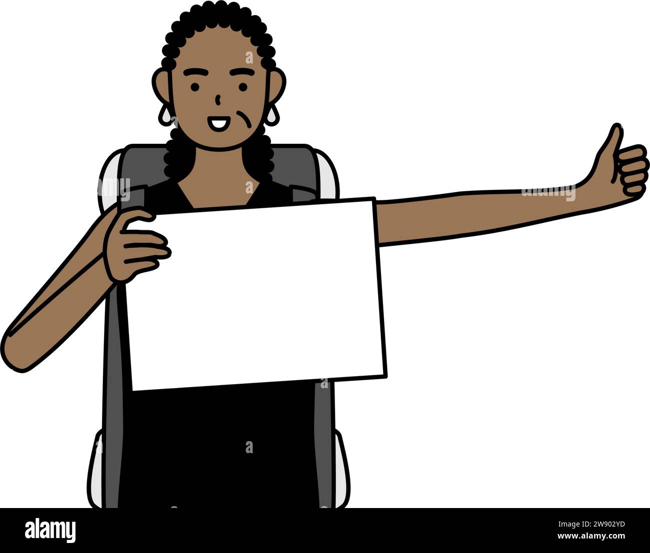 Hitchhiker thumb a ride Stock Vector Images - Alamy