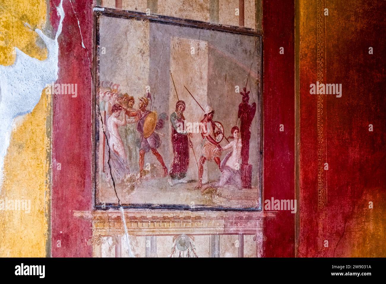 Ruins of the Casa del Menandro in the archaeological site of Pompeii ...