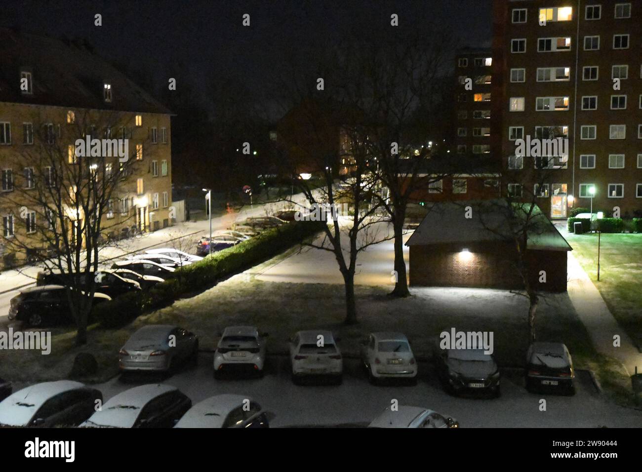 Kastrup/Copenhagen, Denmark /23 December 2023/.wnter weather snowy ...