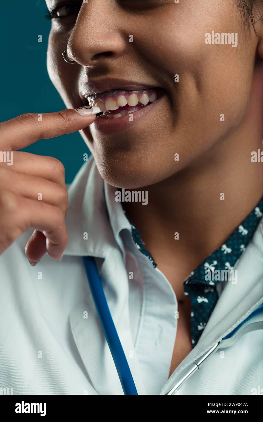 n her lab coat, her playful attitude towards dental care makes a ...