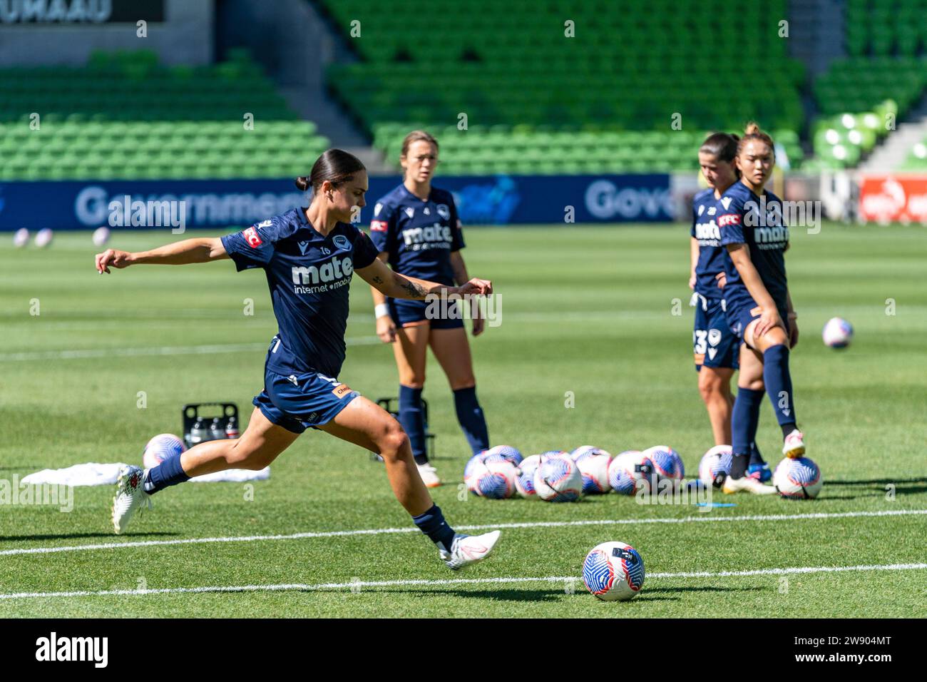 Melbourne, Australia. 23 December, 2023. Melbourne Victory FC Defender ...