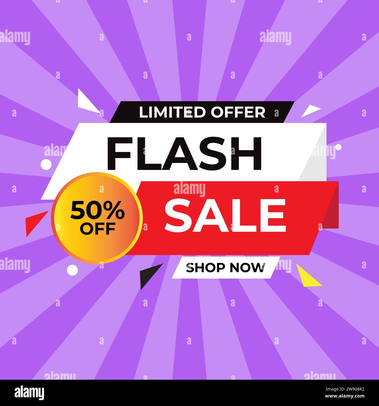 flash sale banner template. flash sale offer banner design Stock Vector ...