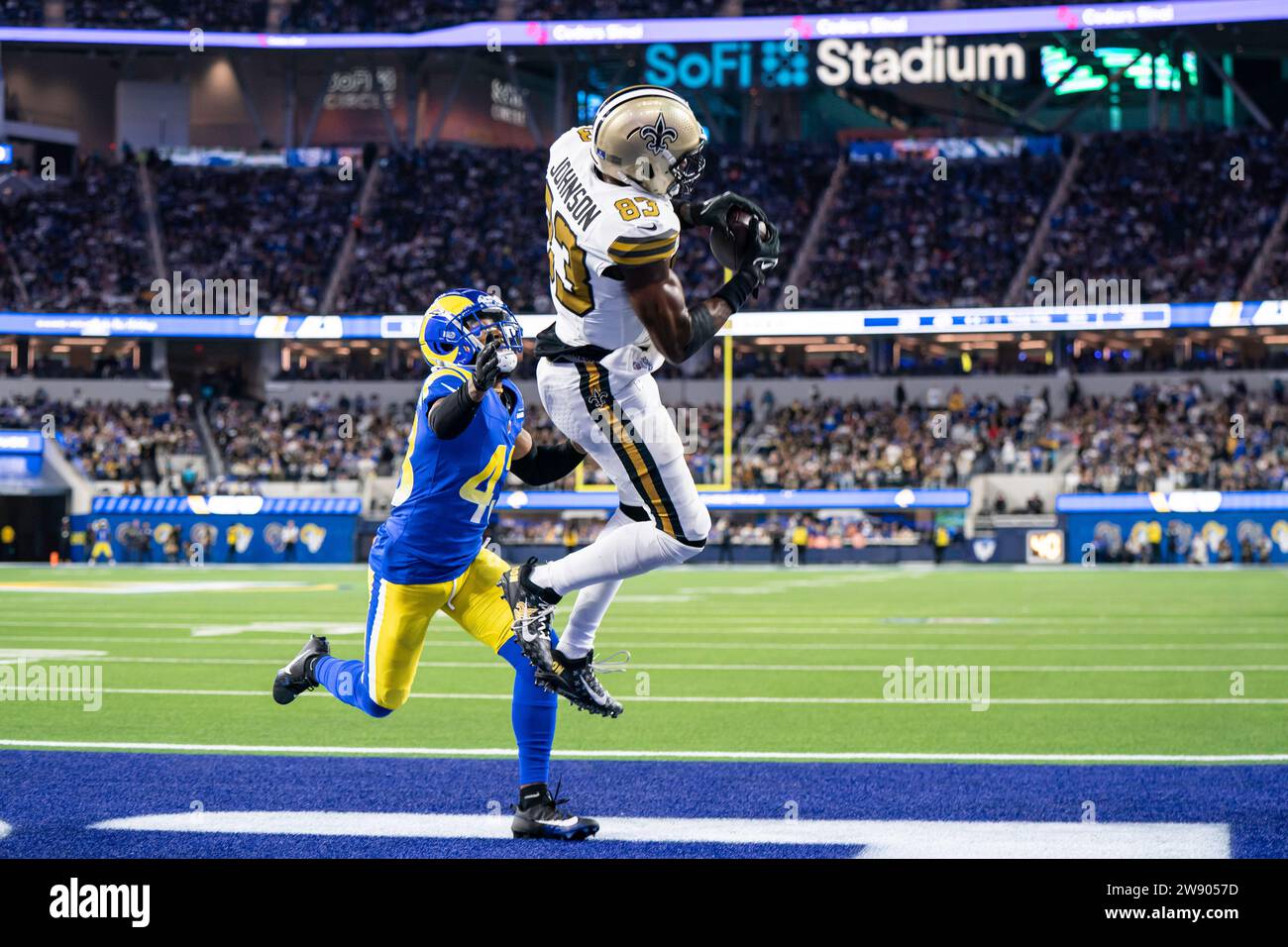 during a NFL game, Thursday, December 21, 2023, at SoFi Stadium, in ...