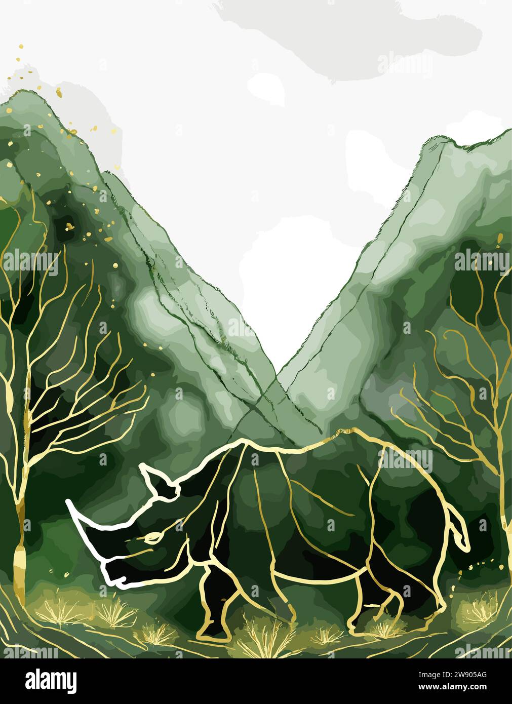 Rhino art hi-res stock photography and images - Alamy
