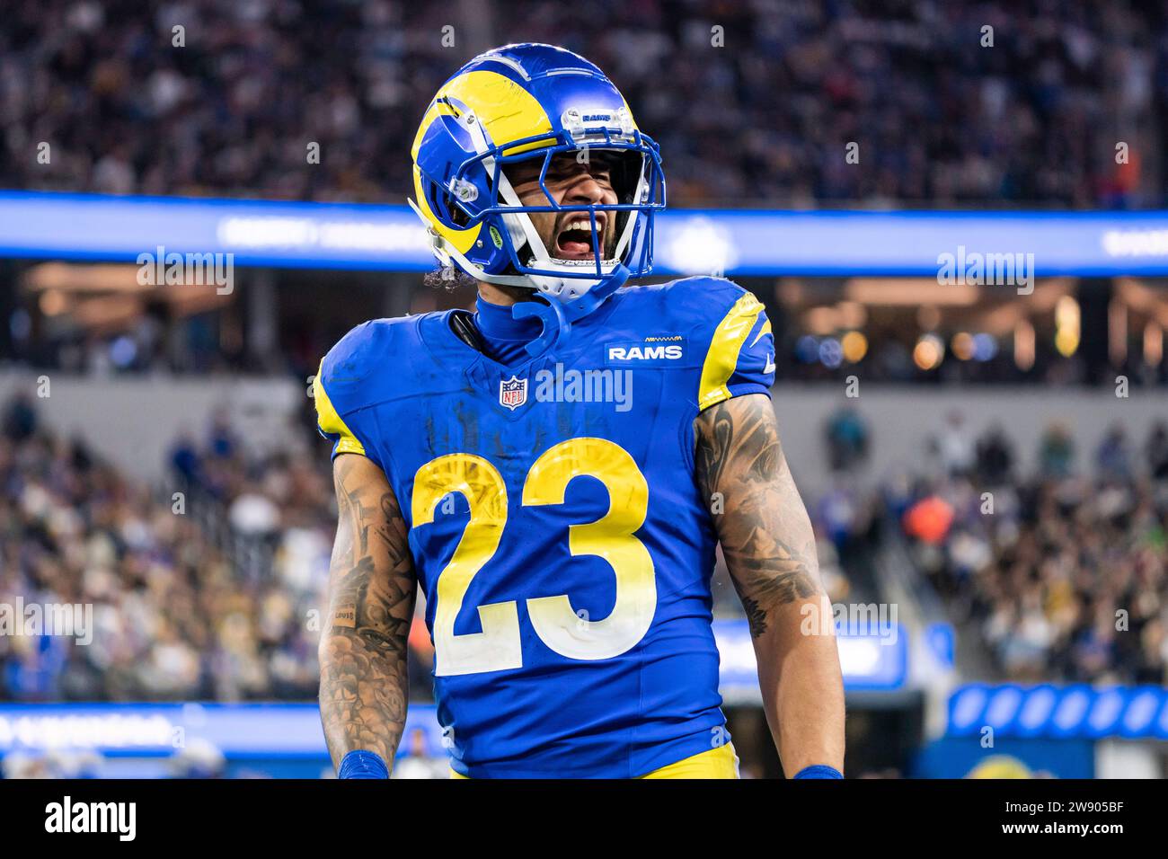 Los Angeles Rams running back Kyren Williams (23) during a NFL ...
