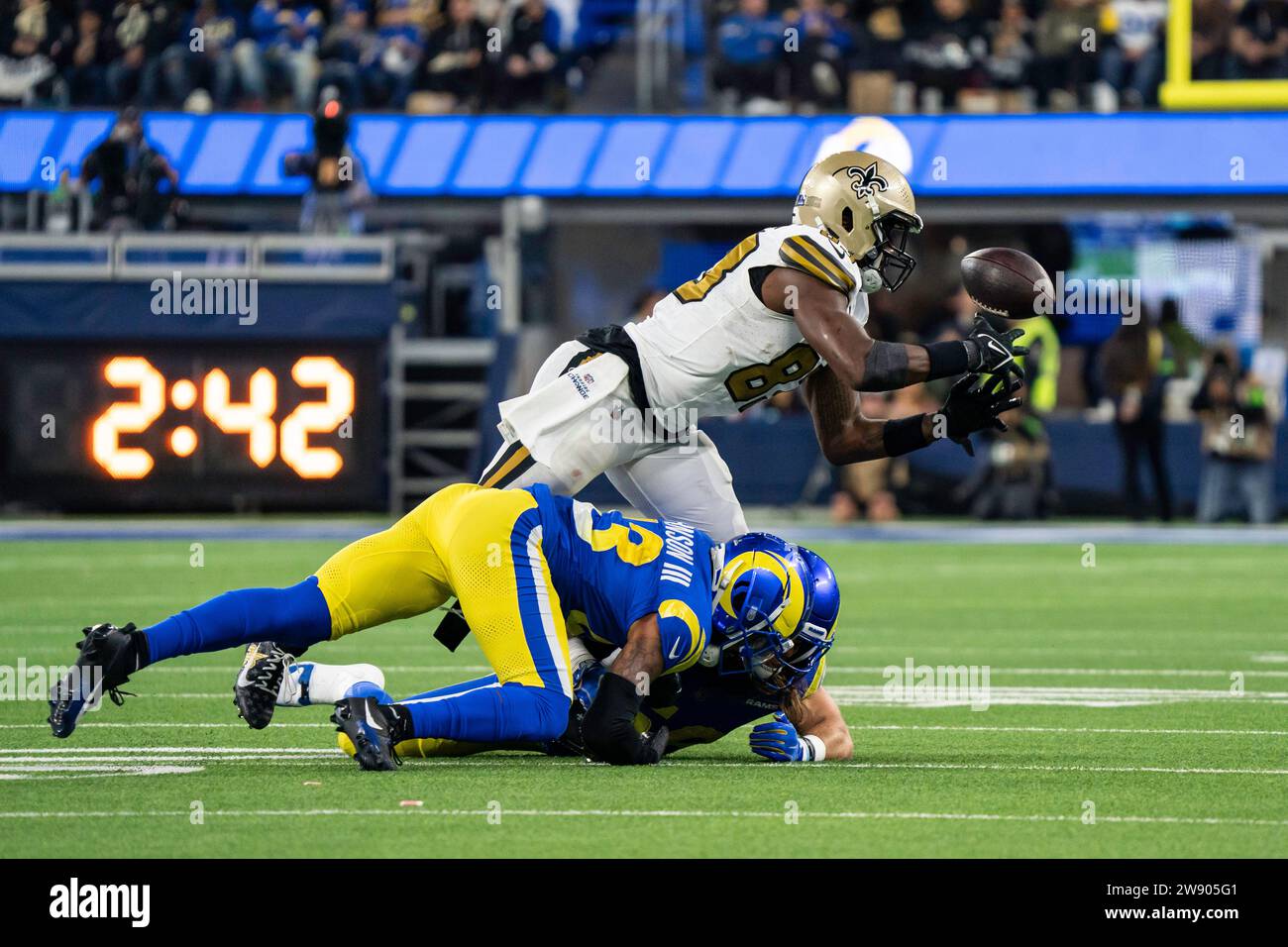 Inglewood, United States. 22nd Dec, 2023. New Orleans Saints tight end ...