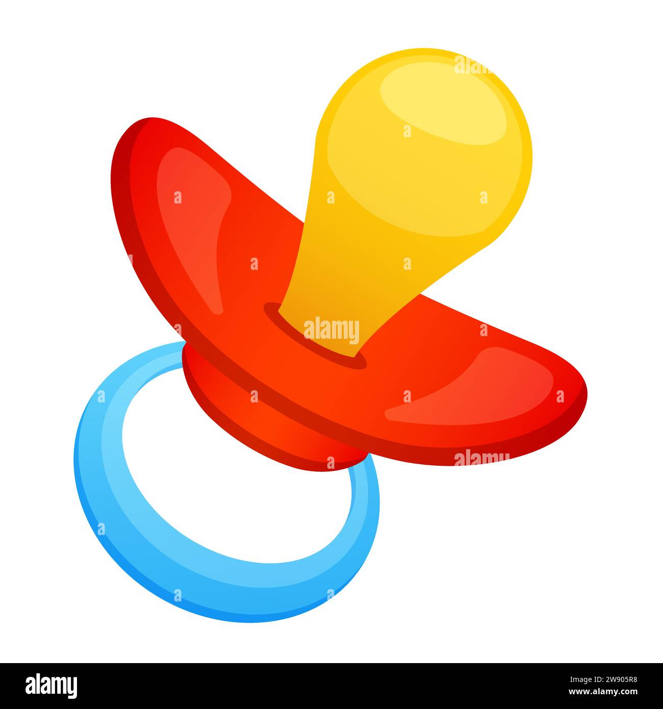Illustration of baby pacifier flat design isolated Stock Vector Image ...