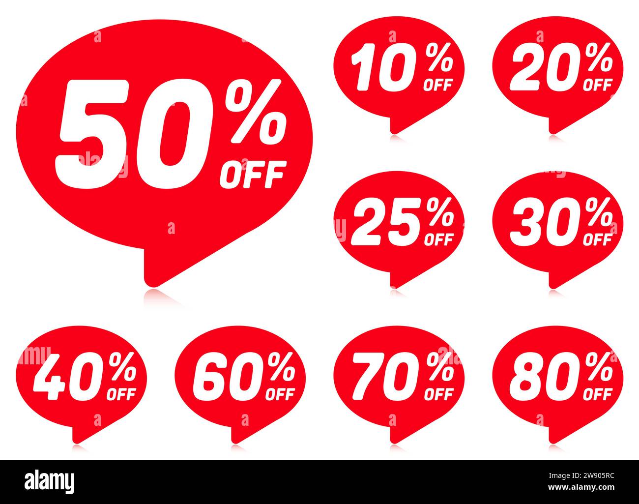 Illustration of red price off set isolated Stock Vector Image & Art - Alamy