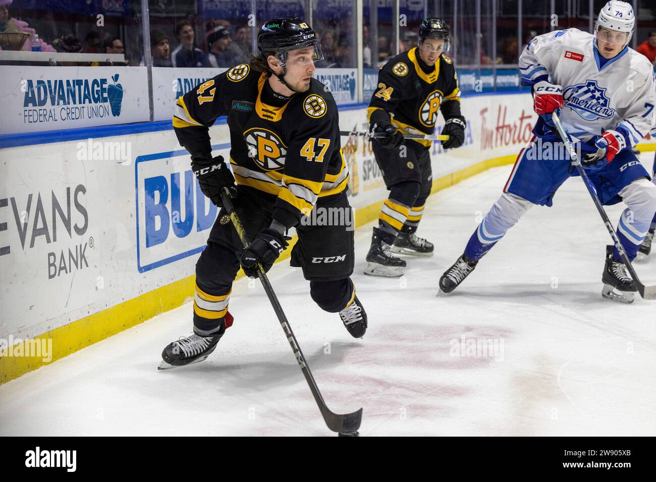 December 22nd 2023: Providence Bruins forward Joey Abate (47) skates in ...