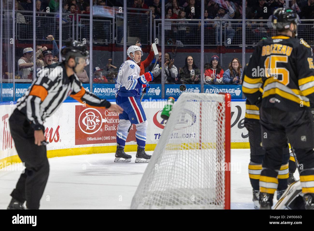 Rochester, New York, USA. 22nd Dec, 2023. Rochester Americans forward ...