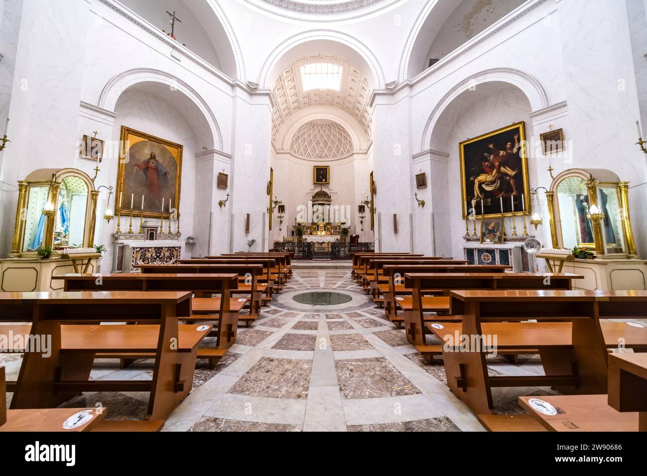 Interior design of a side altar in the church Basilica di San Francesco ...