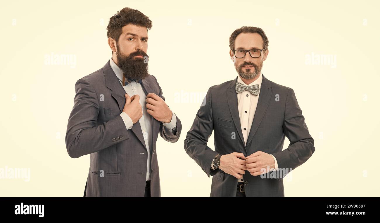 Business meeting. Cooperation in action. Inspired to work. Men bearded ...