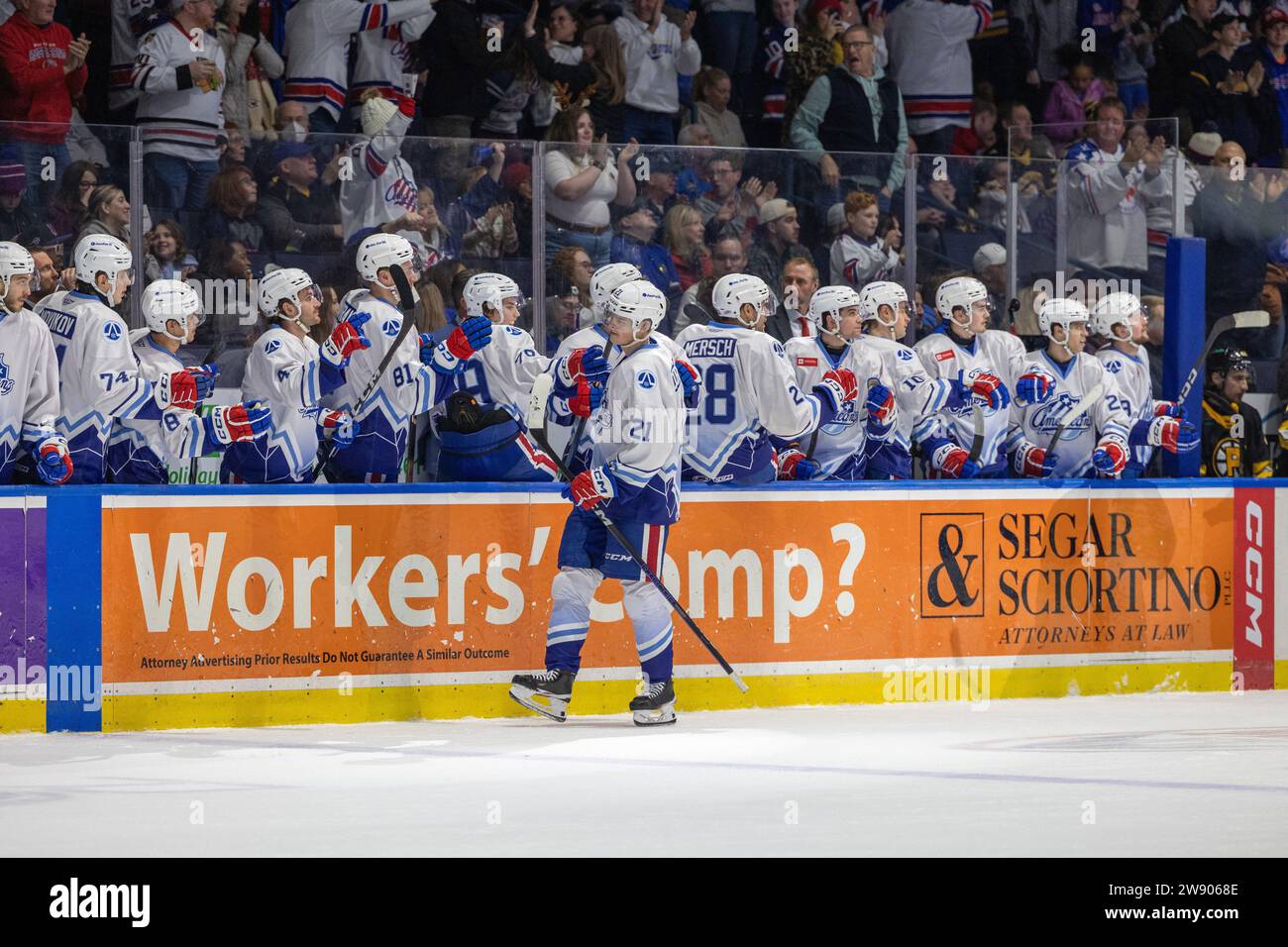 Rochester, New York, USA. 22nd Dec, 2023. Rochester Americans forward ...