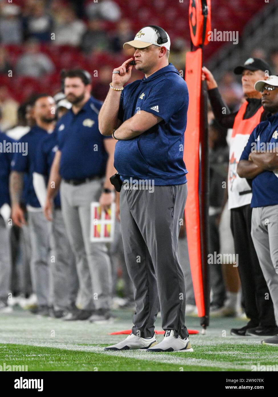 Tampa, USA. 22nd Dec, 2023. December 22, 2023: Georgia Tech head coach ...