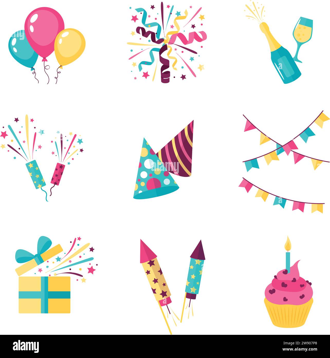 Anniversary party Stock Vector Images - Alamy