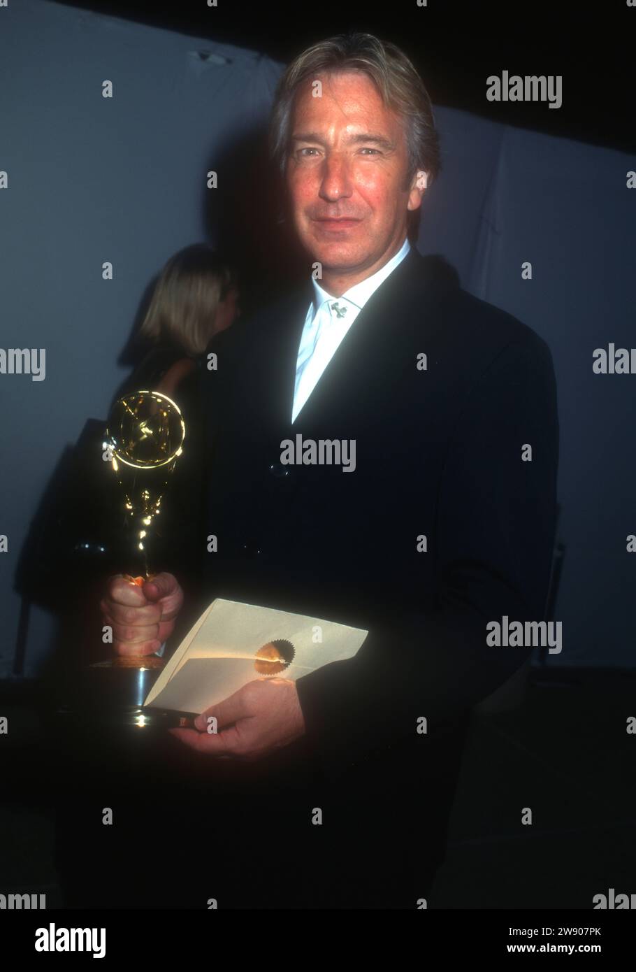 Pasadena, California, USA 8th September 1996 Actor Alan Rickman with ...
