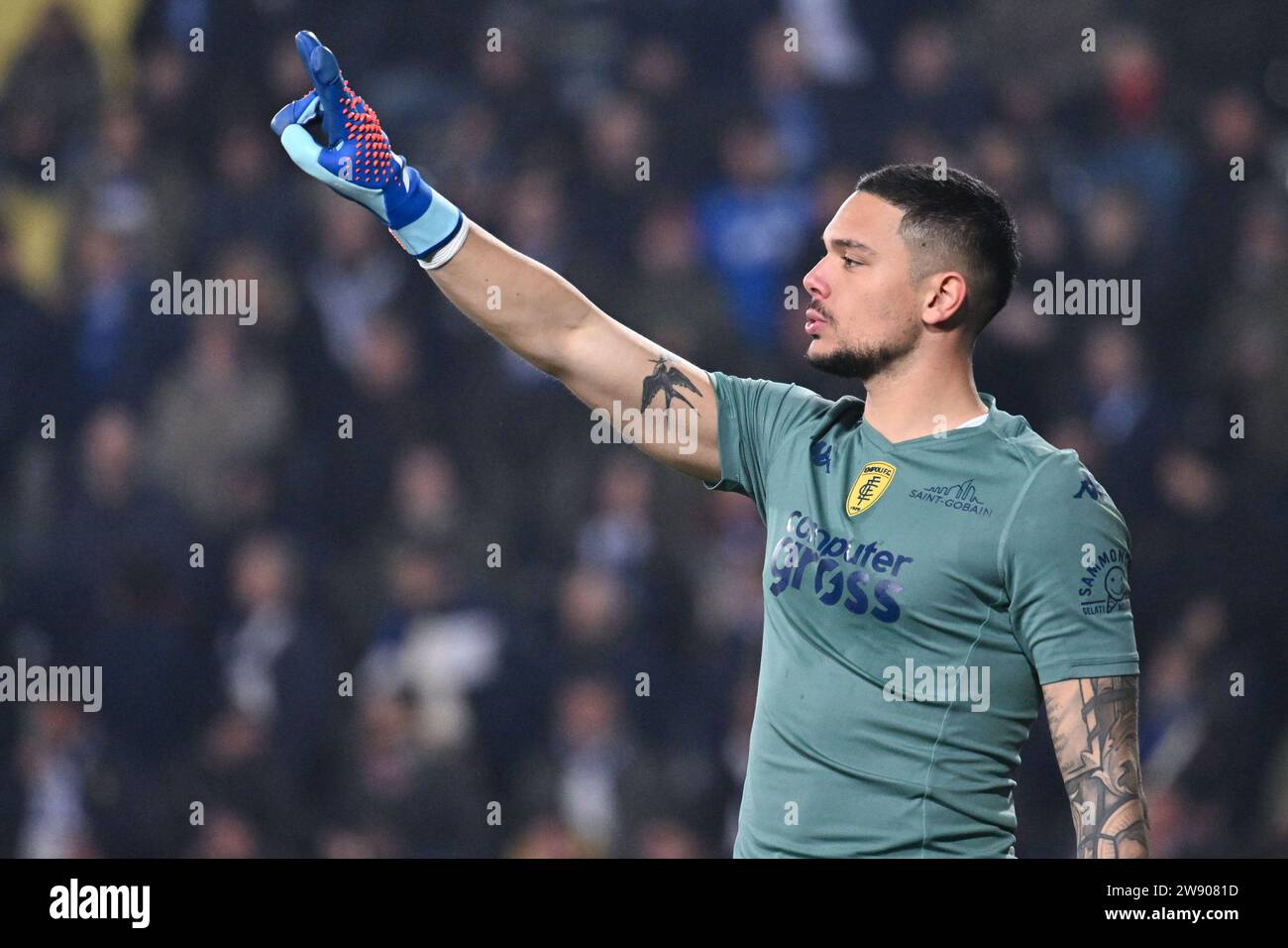 Empoli, Italy. 22nd Dec, 2023. Empoli FC's goalkeeper Elia Caprile ...