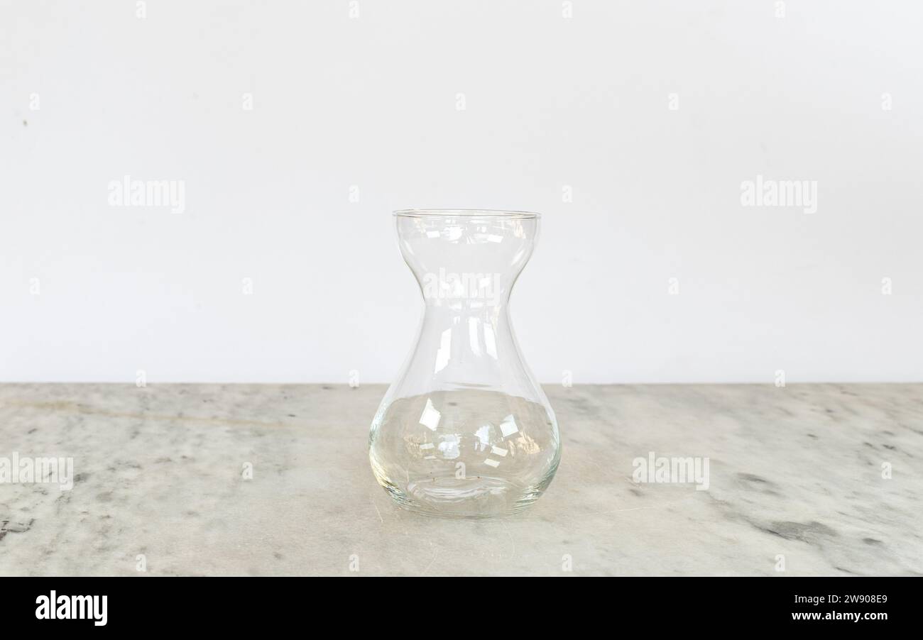 Empty blank glass vase closeup Stock Photo - Alamy