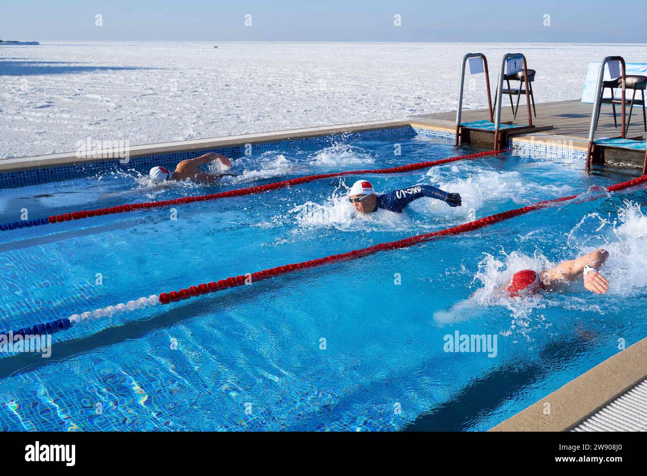 Vladivostok, Russia. 23rd Dec, 2023. People participate in an ...