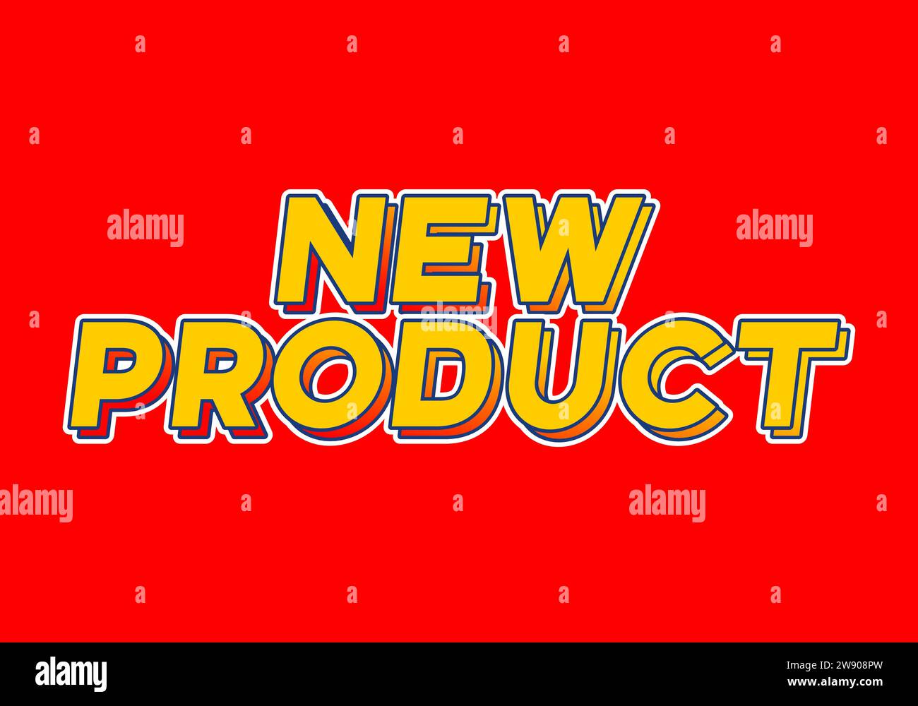 New product. Text effect design in yellow color Stock Vector Image ...