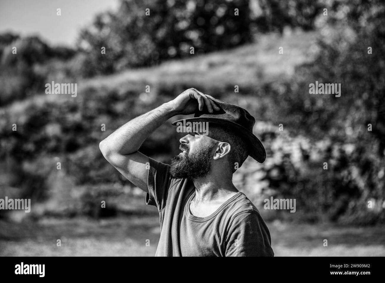 Bearded man mountain Black and White Stock Photos & Images - Alamy