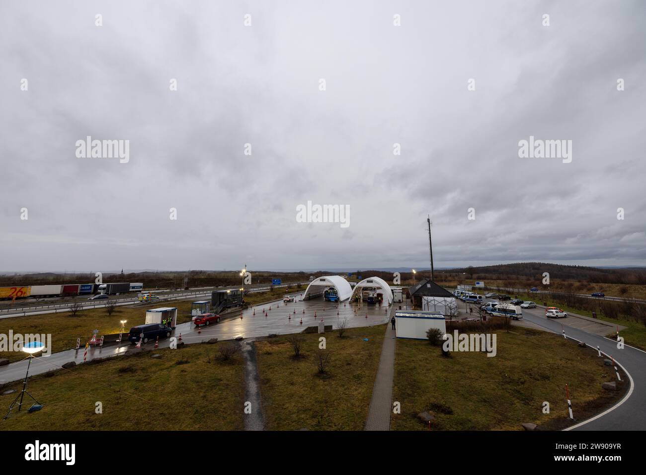 21 December 2023, Saxony, Bad Gottleuba-Berggießhübel: Overview of the ...