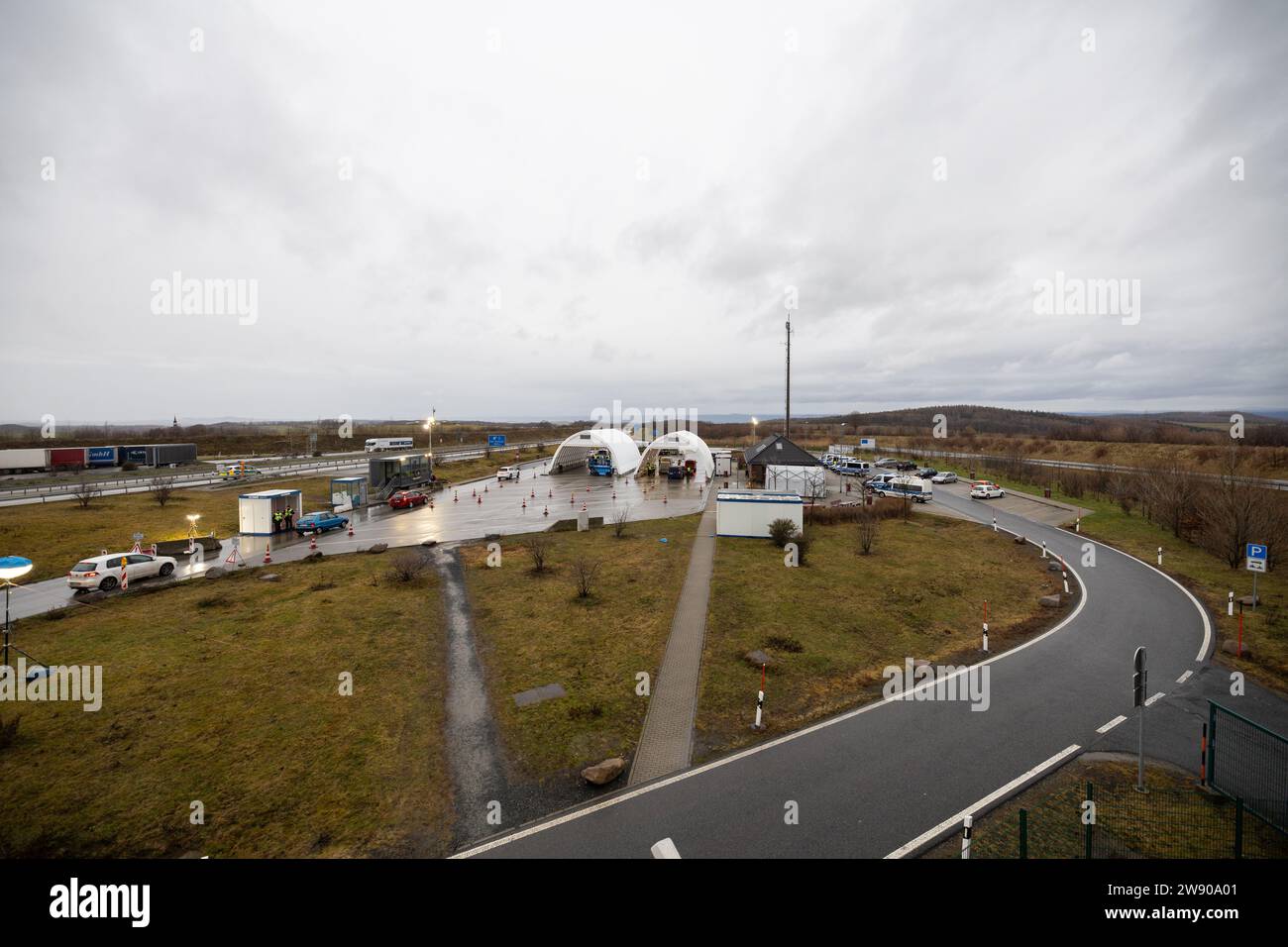 21 December 2023, Saxony, Bad Gottleuba-Berggießhübel: Overview of the ...