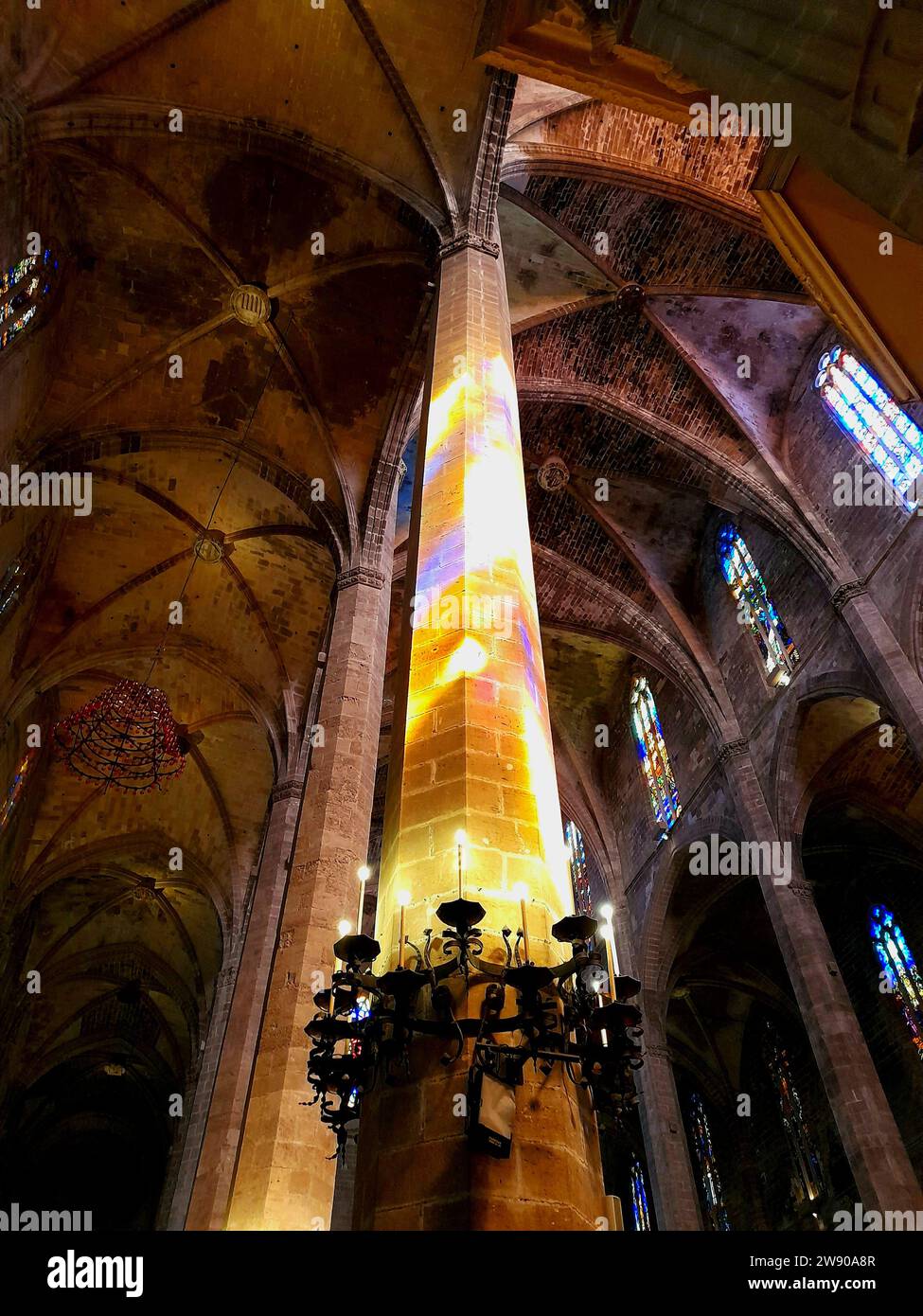 Palma Cathedral Interior Mallorca Stock Photo - Alamy