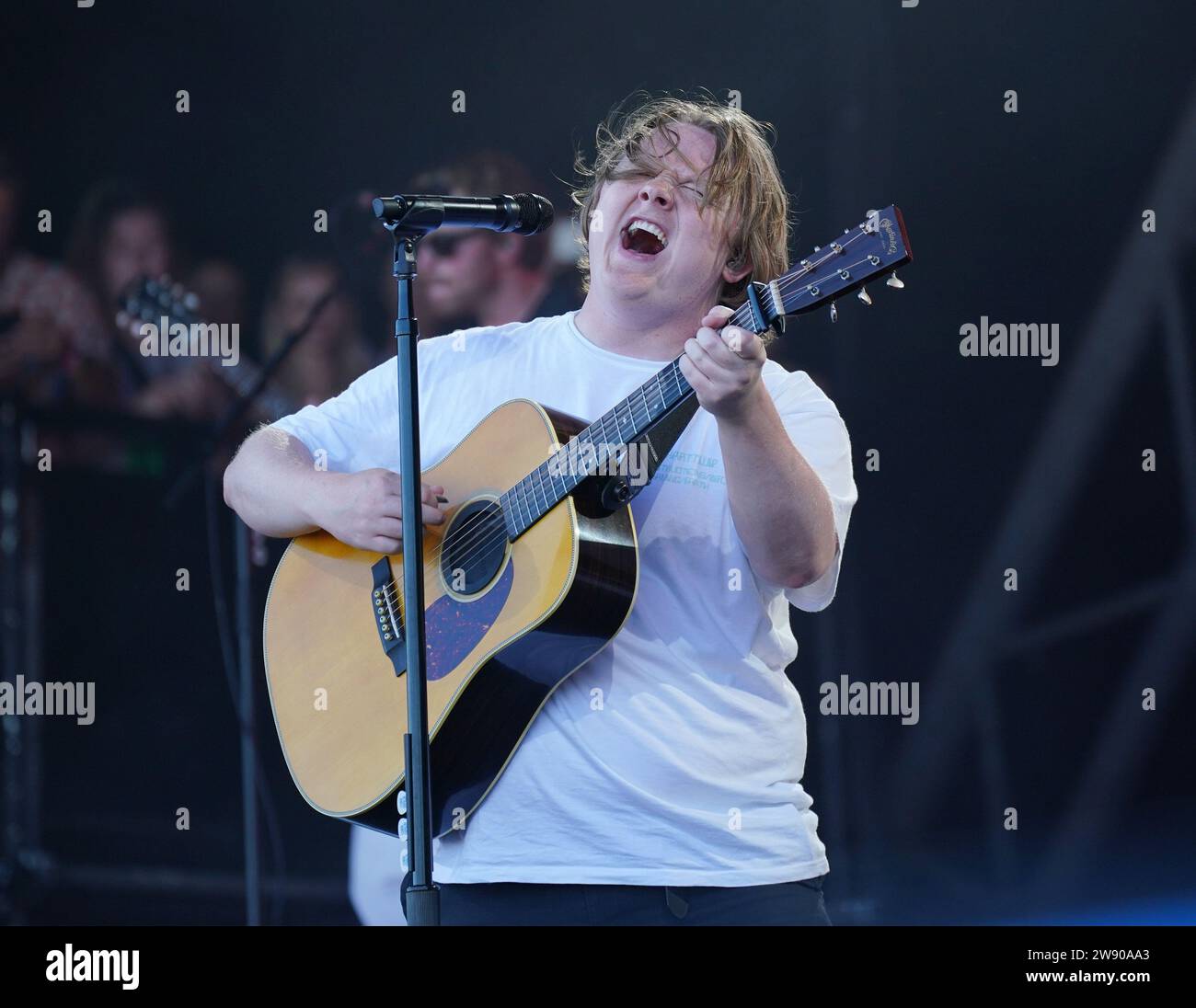 File photo dated 24/06/23 of Lewis Capaldi performing on the Pyramid ...