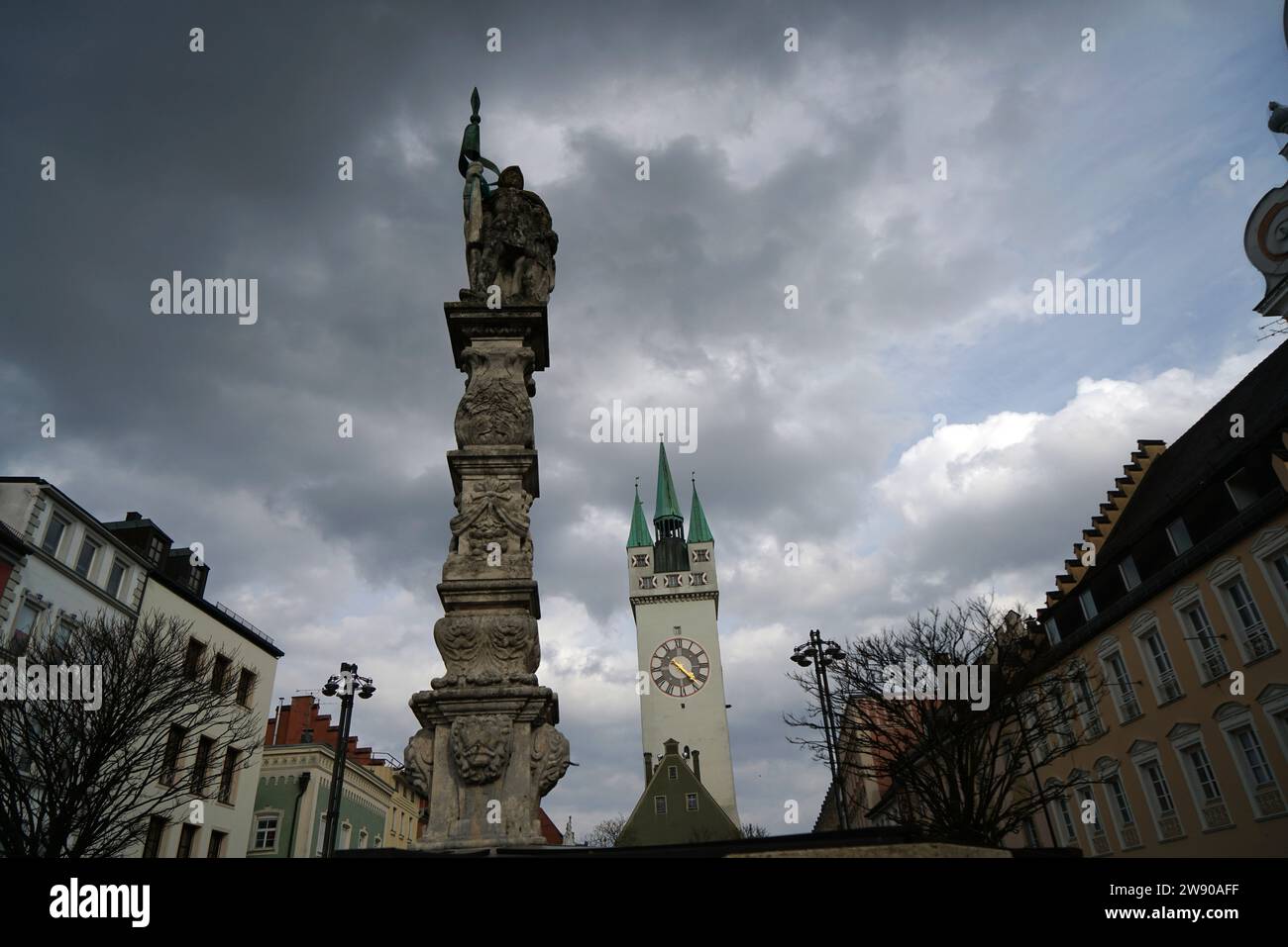 Straubing is a Lower Bavarian town with a well-preserved old town with ...