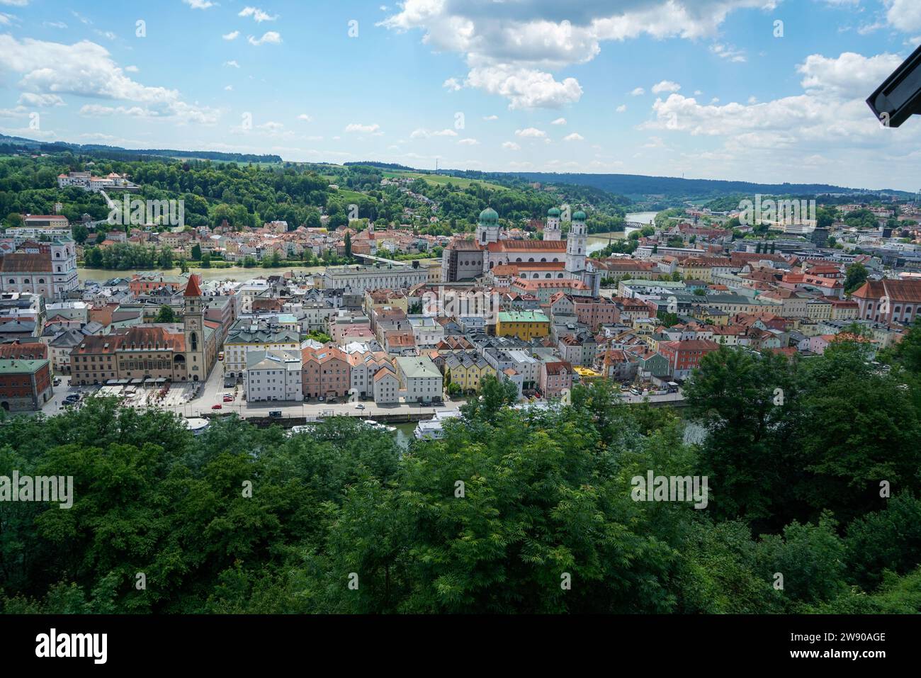 Passau is known for its old town and baroque buildings, including St ...
