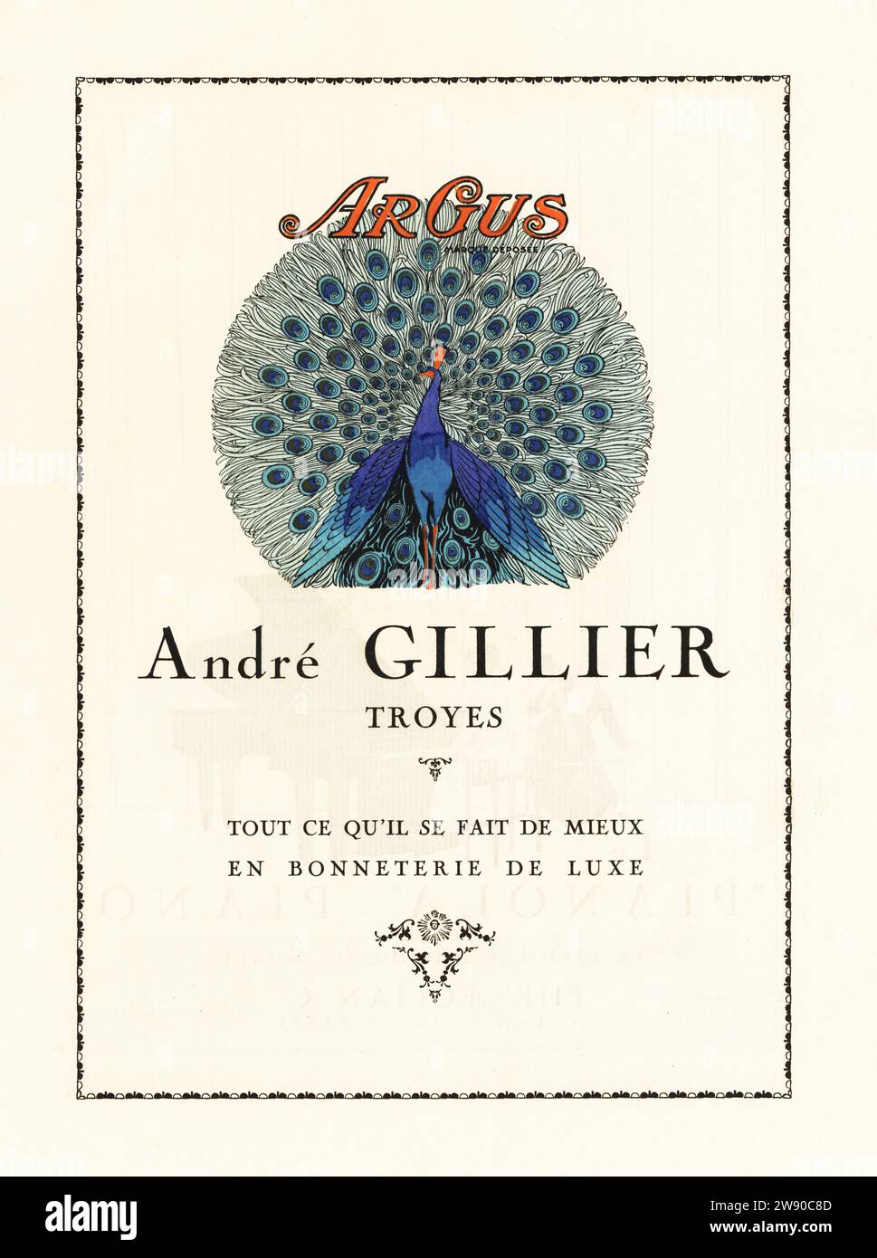 Magazine advertisement for Argus brand fine silk hosiery from Andre ...