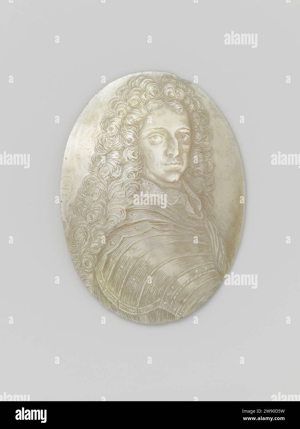 Portrait of Willem III, Anonymous, 1675 - 1700 Bol standing oval ...