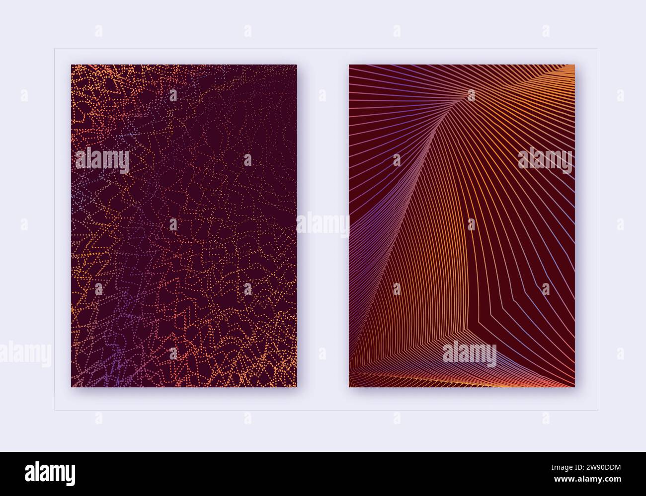 Cover design template set. Abstract lines modern brochure layout ...