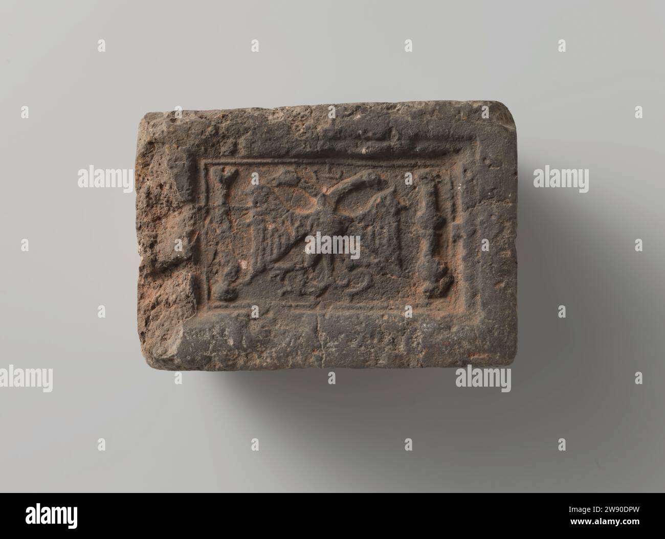 Fire brick with a double -headed eagle and two columns, anonymous, c ...