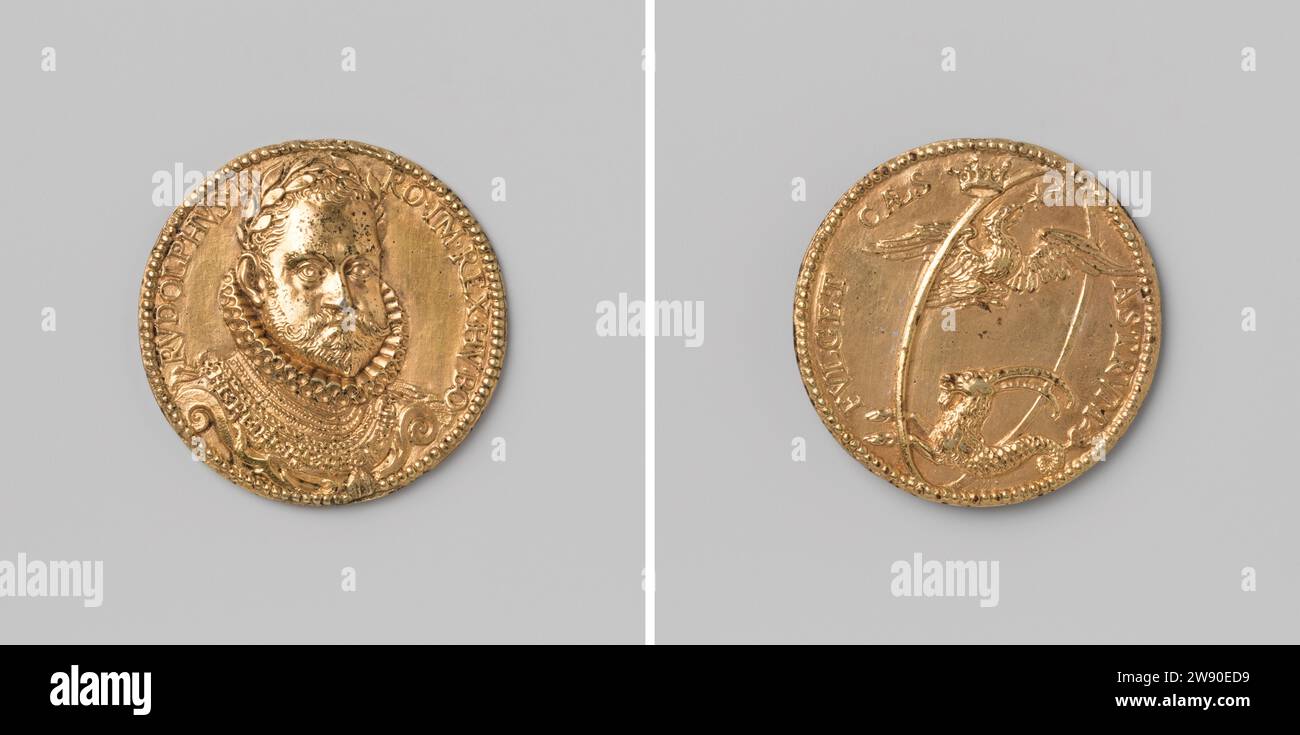 Penning with portrait Rudolph II, German emperor, Paulus Willemsz. Van ...