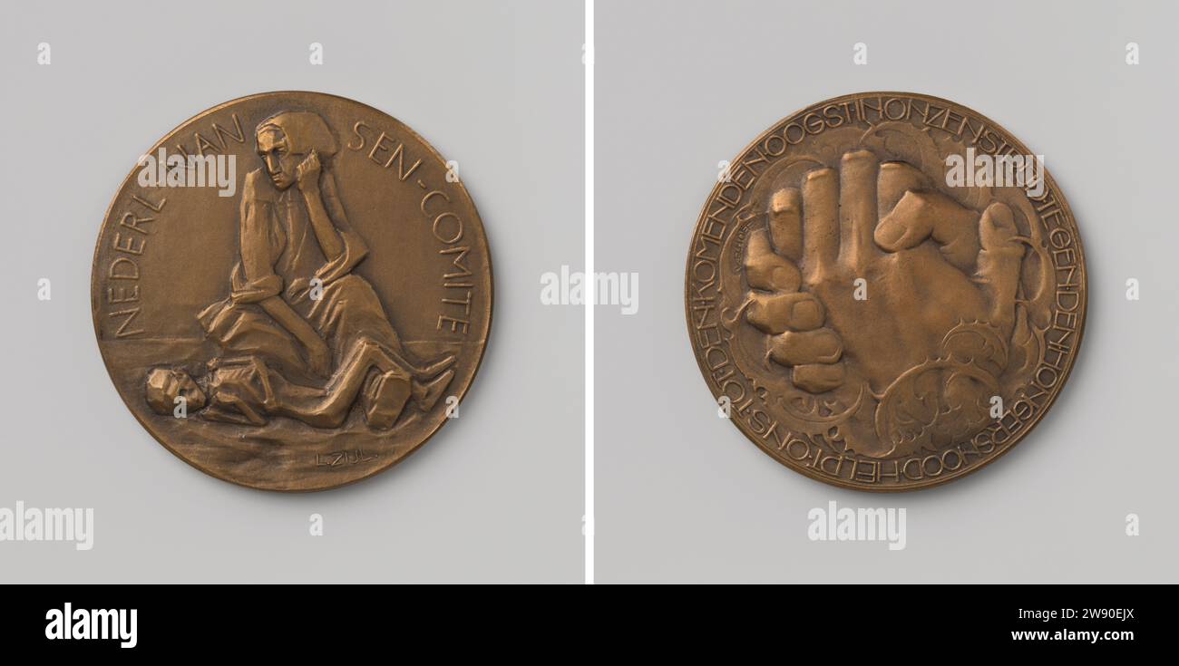 Nederlandsch Nansencommite, Lambertus Zijl, 1923 history medal Bronze ...