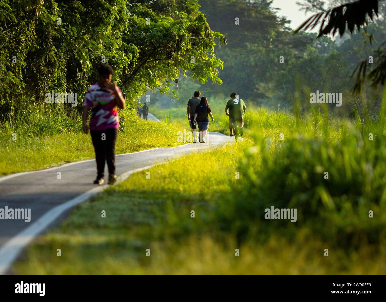 Morning brisk walk at Kajang, Selangor Stock Photo - Alamy